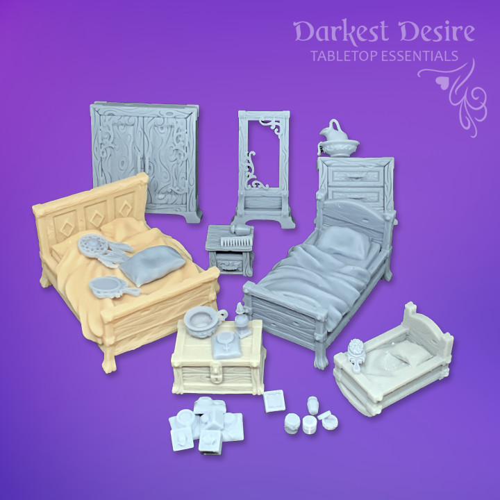 3D Printable Bedroom - Base Set by Darkest Desire