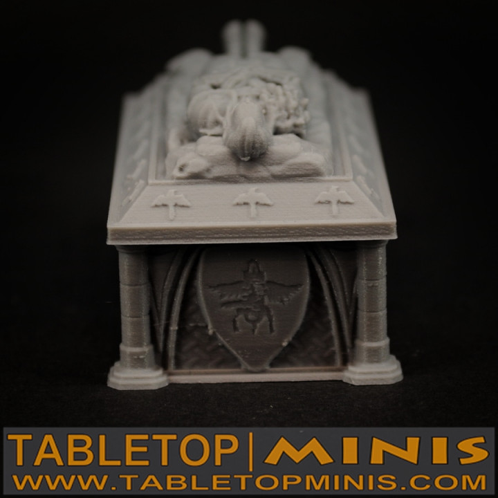 3D Printable Vampire Stone Sarcophagus by TableTopMinis