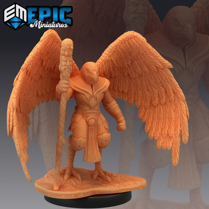 3D Printable Bird Folk Falcon Mage / Flying Birdfolk Race / Classic ...