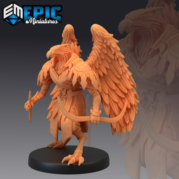 3D Printable Bird Folk Eagle Archer / Flying Birdfolk Race / Classic ...