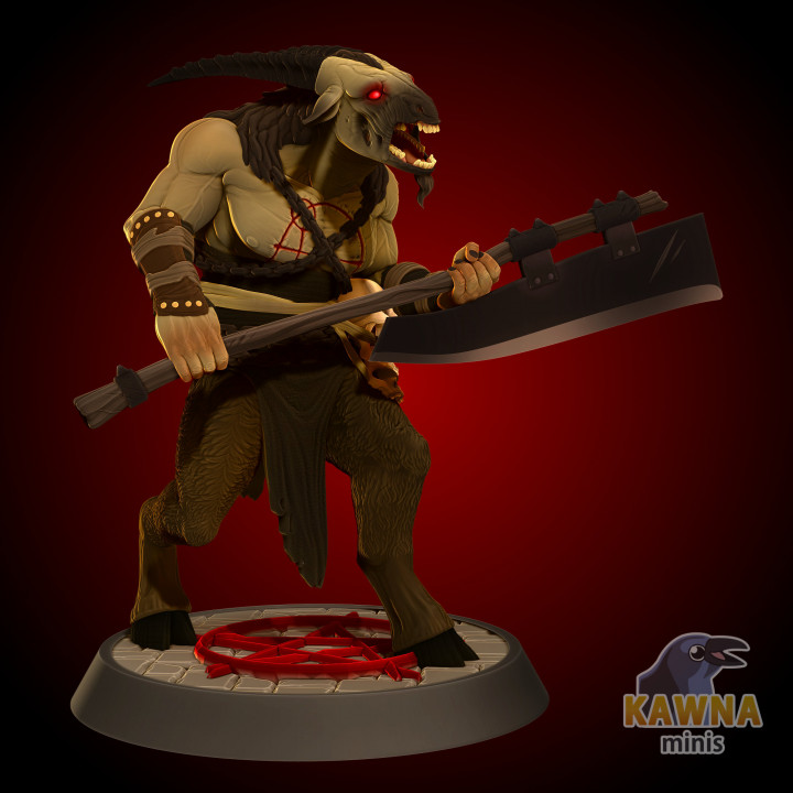3D Printable Demonic Goatman by Kawna Minis