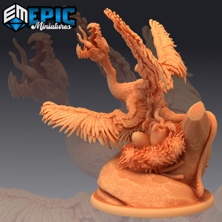 3D Printable Arrowhawk Nest / Arrow Hawk Chicks & Egg / Classic Encounter by Epic-Miniatures