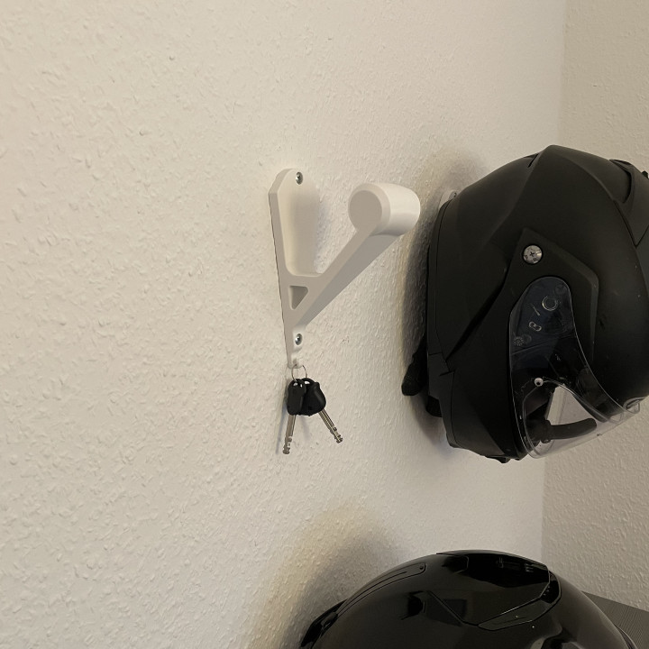 3D Printable helmet hook (81 versions) by Florian Riedel