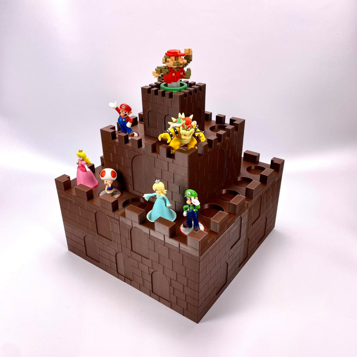 3D Printable Super Mario Amiibo Castle by Chris Bobo