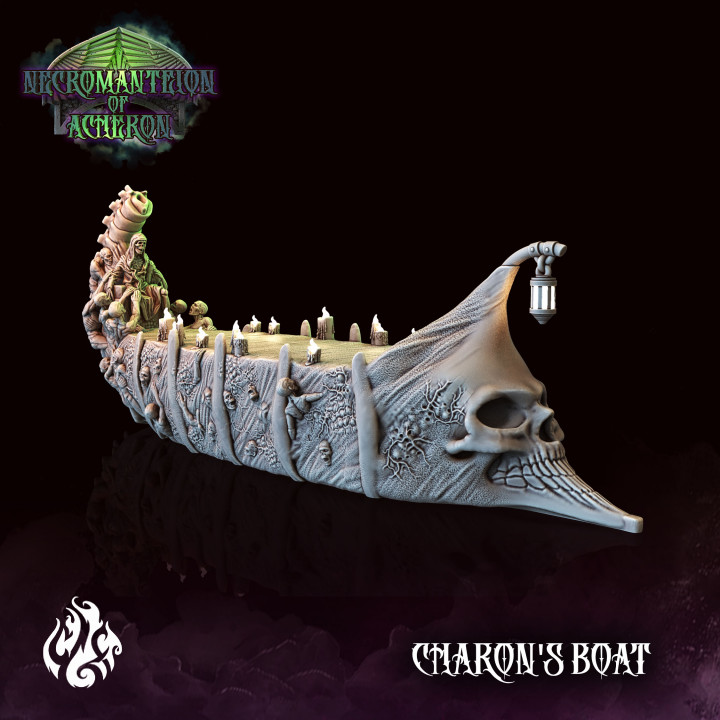 3D Printable Charon's Boat & Docks by Crippled God Foundry