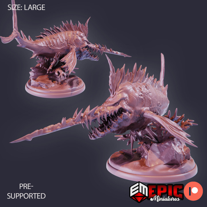 3D Printable Sword Fish Set / Ocean & Sea Creature / Water Encounter by ...