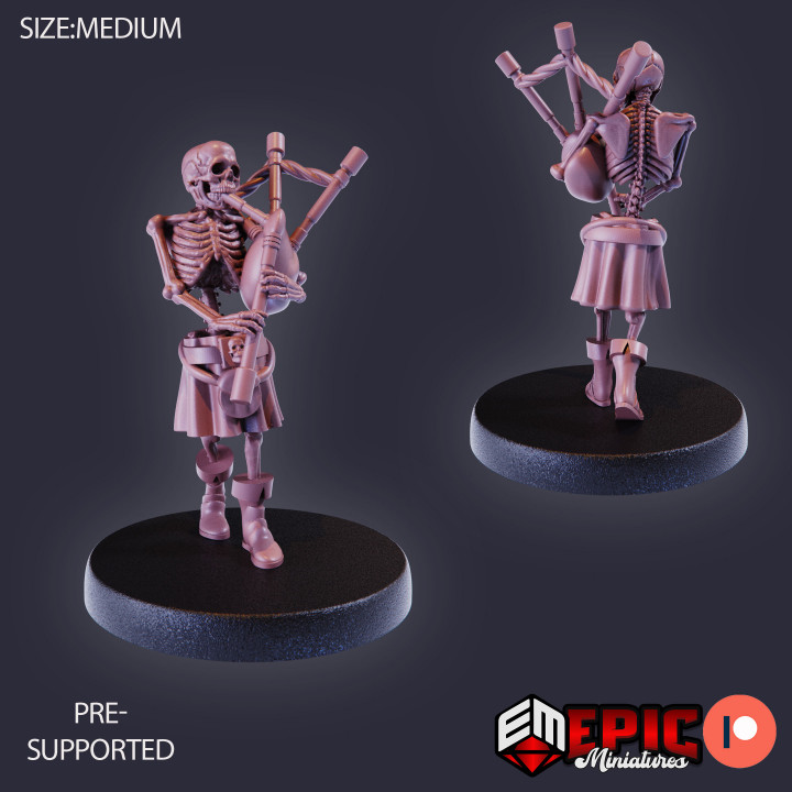 3D Printable Skeleton Musician Set / Undead Music Performer Band by ...