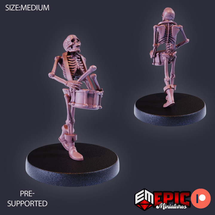 3D Printable Skeleton Musician Set / Undead Music Performer Band by ...