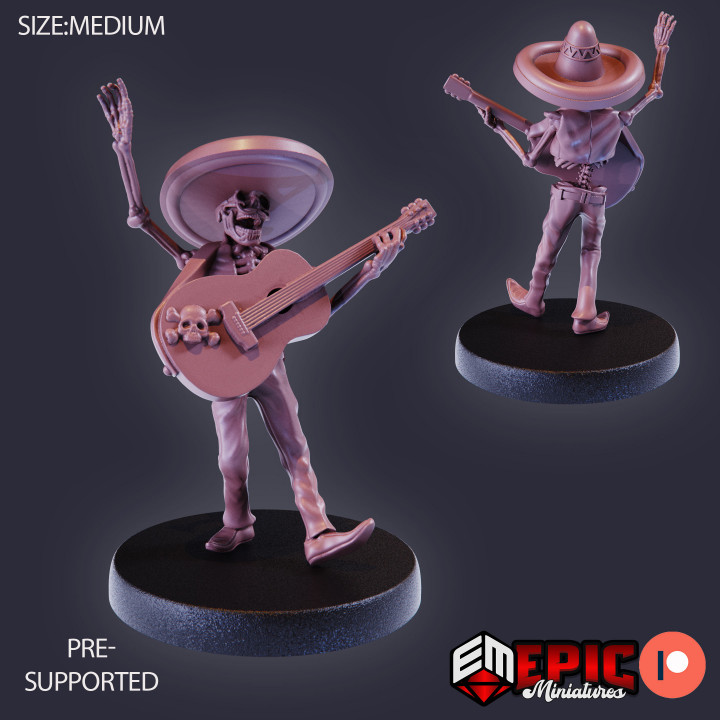 3D Printable Skeleton Musician Set / Undead Music Performer Band by ...