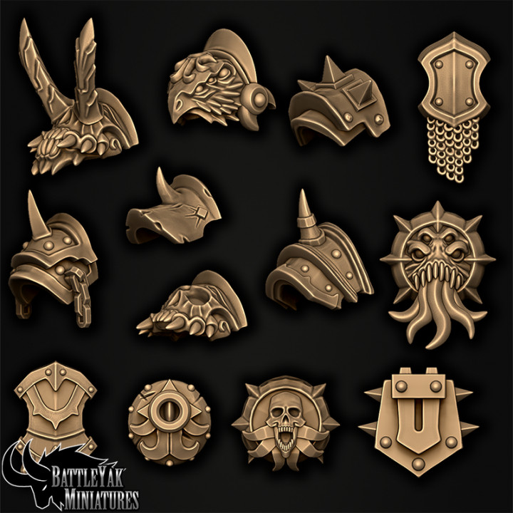 3D Printable Dreyurg Marauder Banner-Bearer by Battle Yak Miniatures