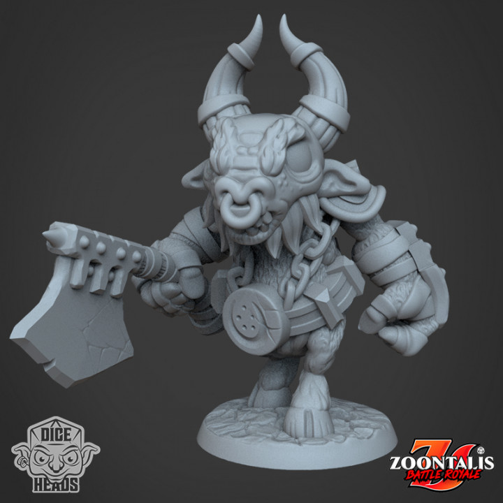 3D Printable Minotaur (pre-supported included) by Dice Heads