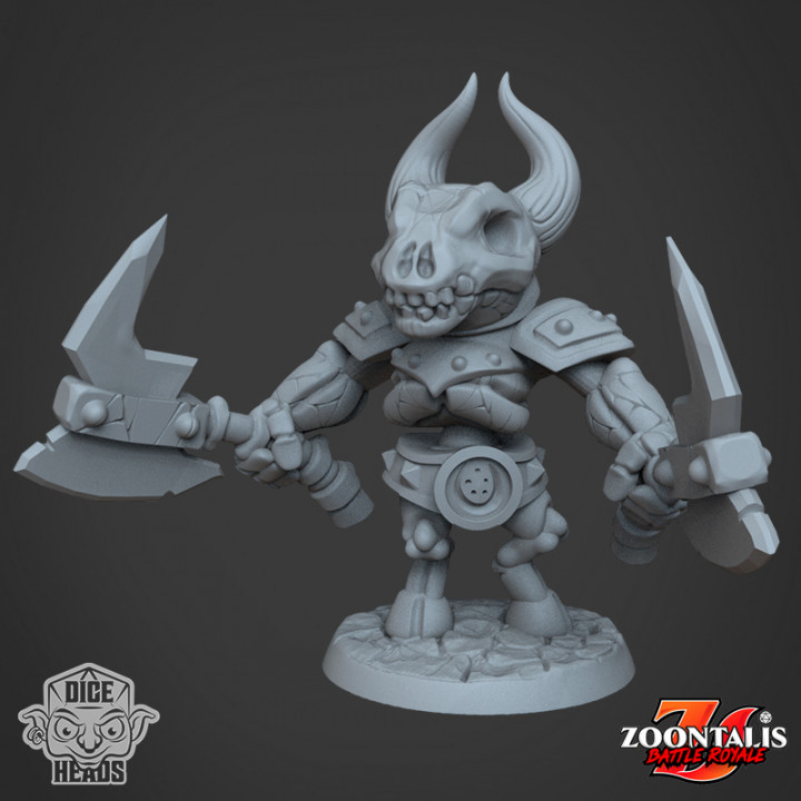 3D Printable Minotaur Skeleton (presupported included) by Dice Heads