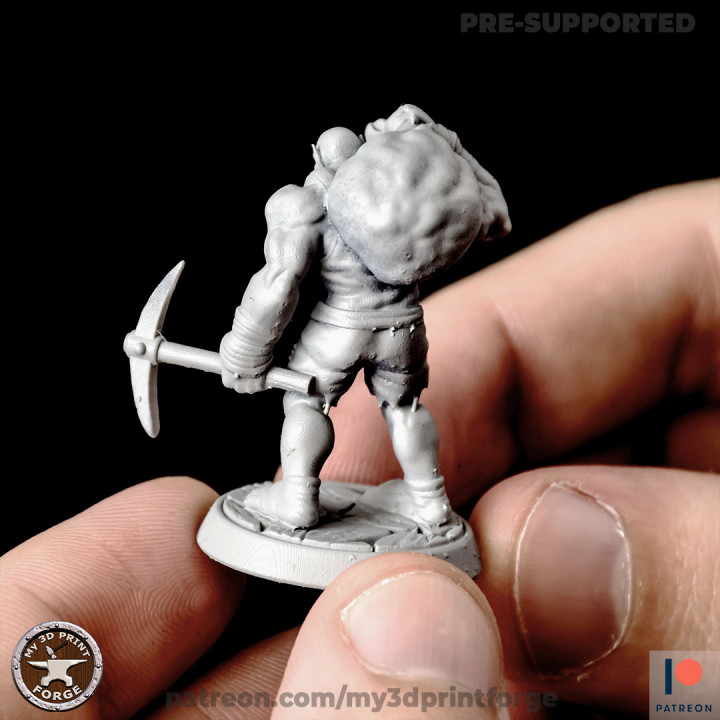 3D Printable Orc Peon Miner by My3DPrintForge