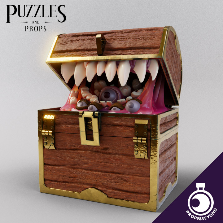 3D Printable Trap - Chest Mimic by Props&Beyond