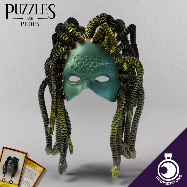 3D Printable Medusa Mask by Props&Beyond