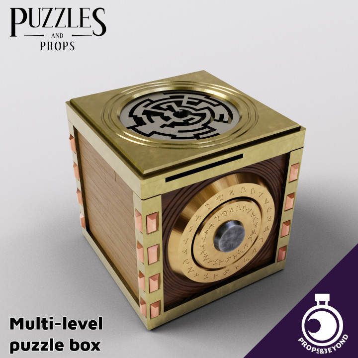 3D Printable Advanced Puzzle Box by Props&Beyond