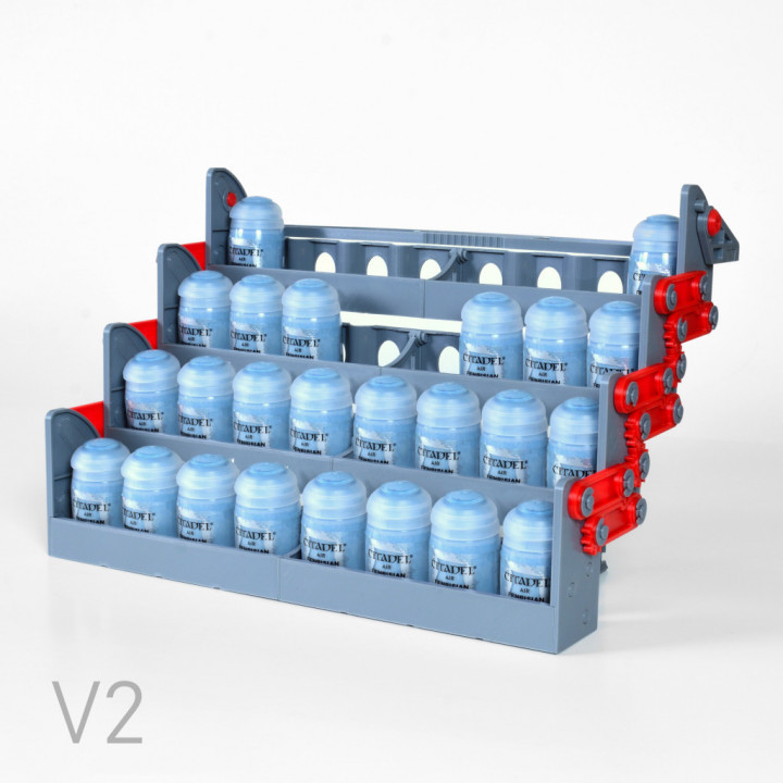 3D Printable Scissor Paint Rack - Citadel by fhuable