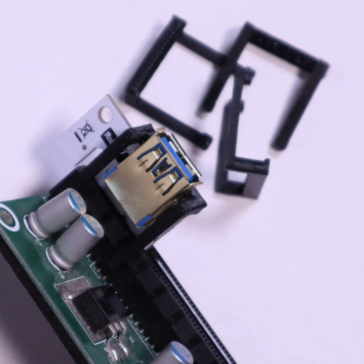 3D Printable PCIE RISER CLIP LOCKS by Graeme lucas