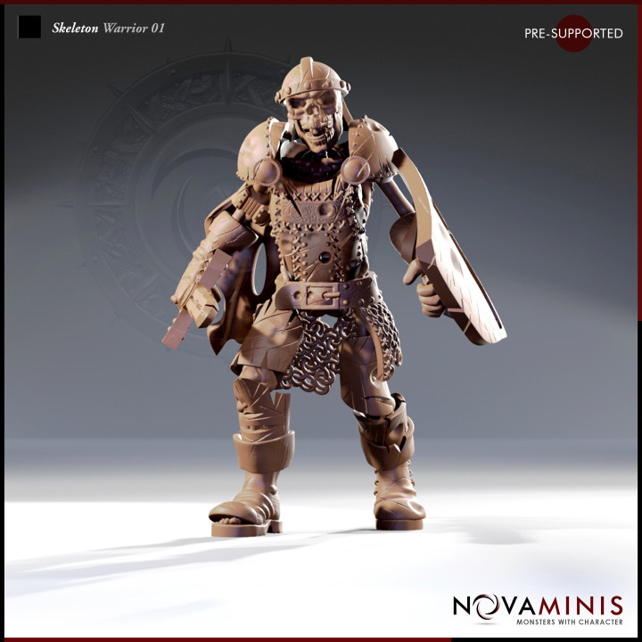 3D Printable Mors Mihi Lucrum: Skeleton Warriors by NovaMinis