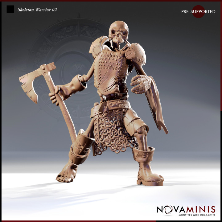 3D Printable Mors Mihi Lucrum: Skeleton Warriors by NovaMinis