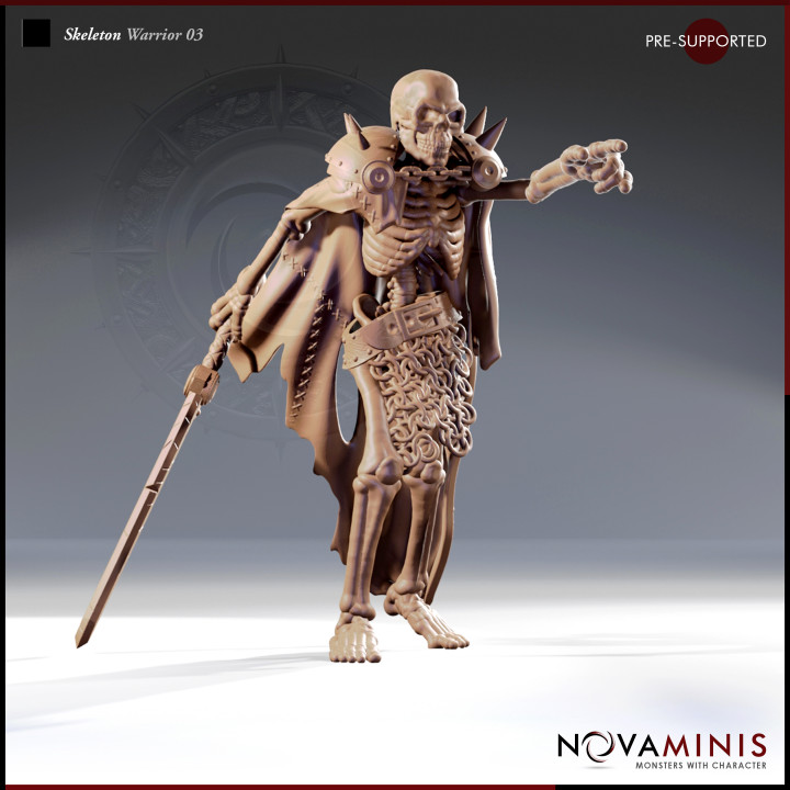 3D Printable Mors Mihi Lucrum: Skeleton Warriors by NovaMinis