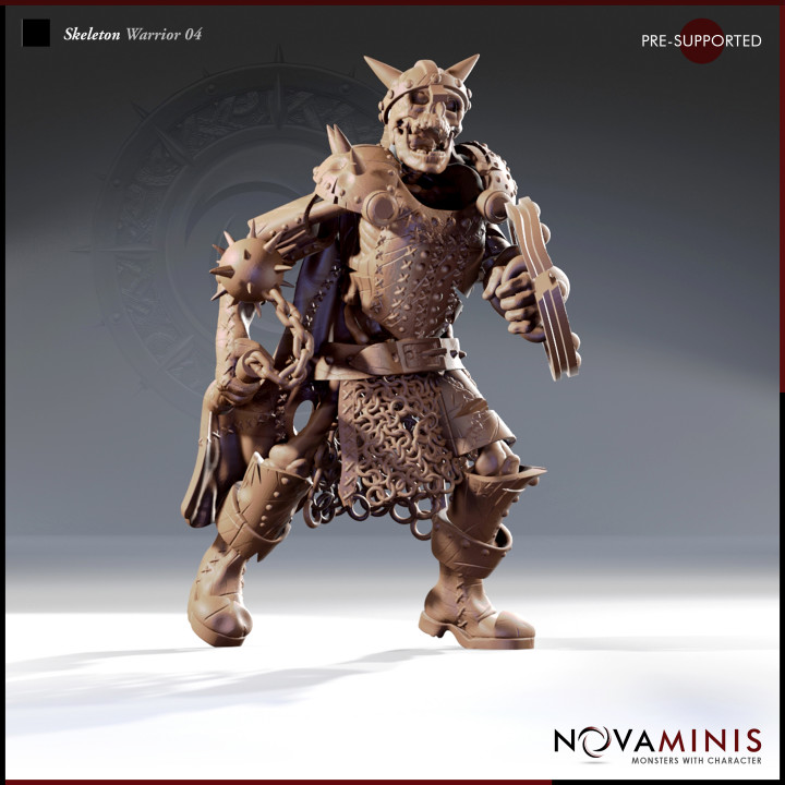 3D Printable Mors Mihi Lucrum: Skeleton Warriors by NovaMinis