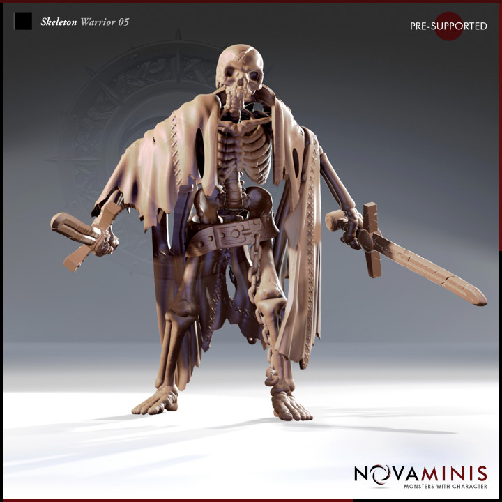 3D Printable Mors Mihi Lucrum: Skeleton Warriors by NovaMinis