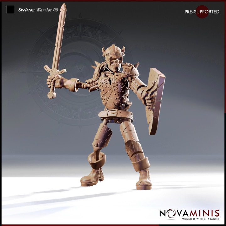 3D Printable Mors Mihi Lucrum: Skeleton Warriors by NovaMinis