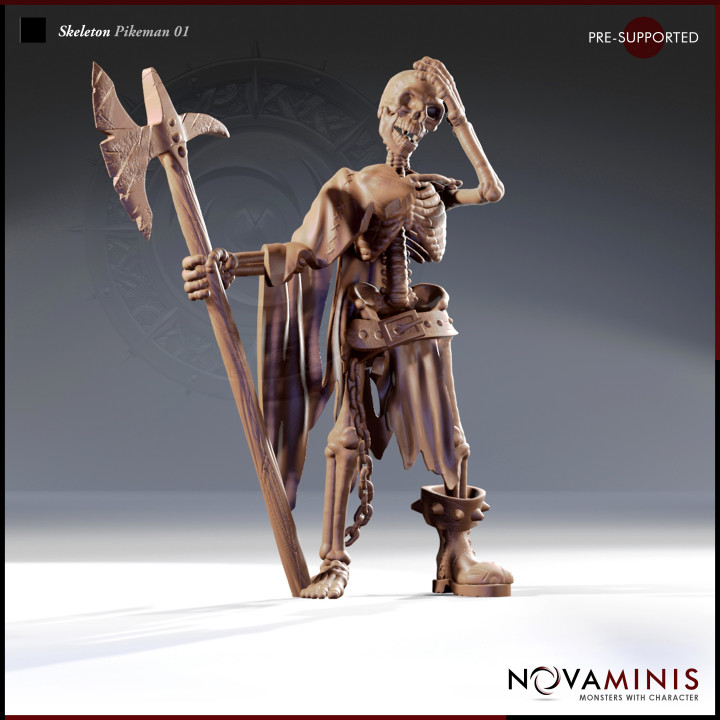 3D Printable Mors Mihi Lucrum: Skeleton Warriors by NovaMinis