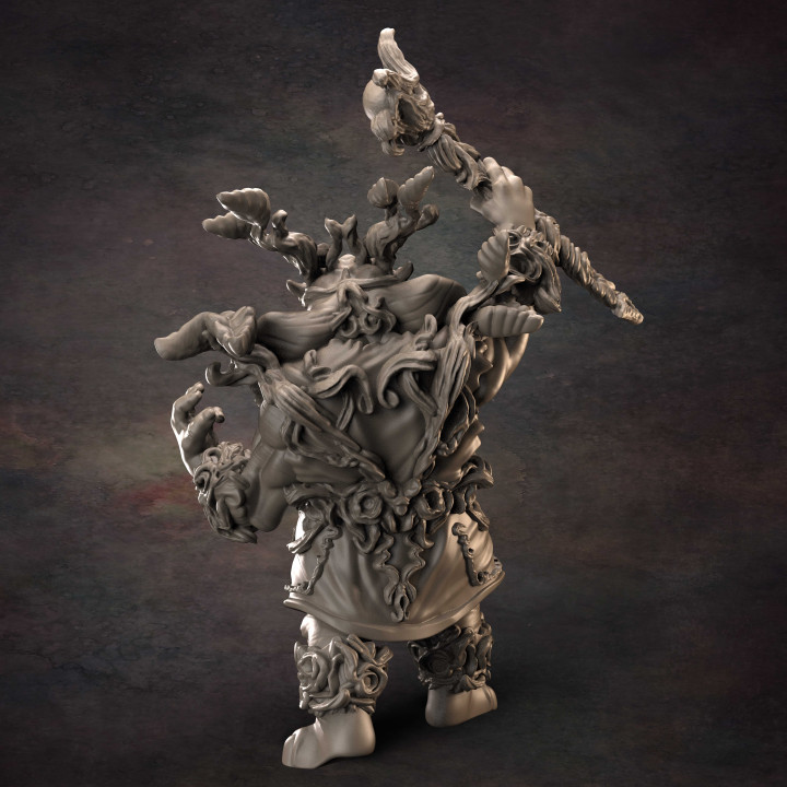 3D Printable Loxodon Druid by Red Clay Collectibles