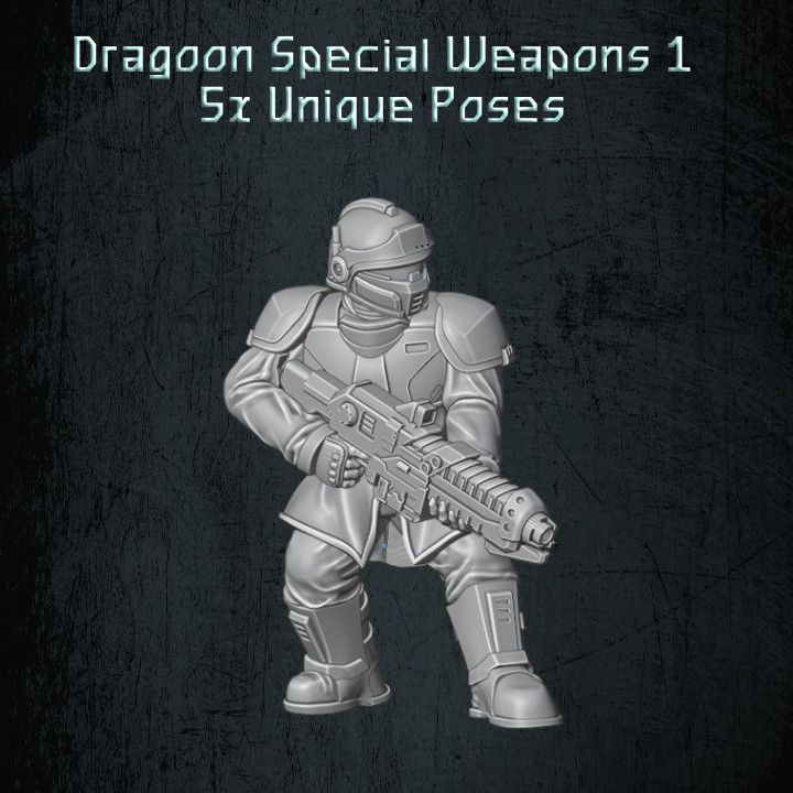 3D Printable Dragoon Special Weapon Pack 1 by Quartermaster3D