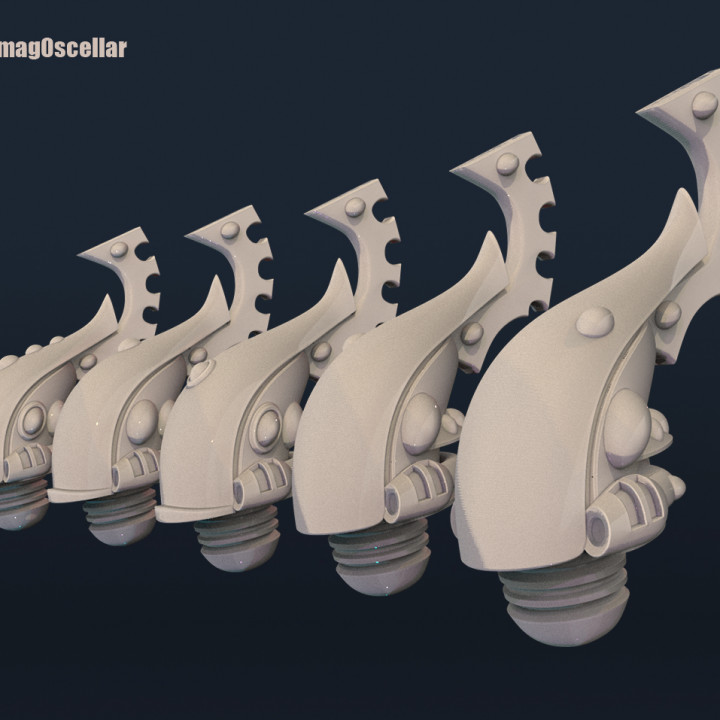 3D Printable BoneGuard Heads pack vol.2 by DrunkMag0s