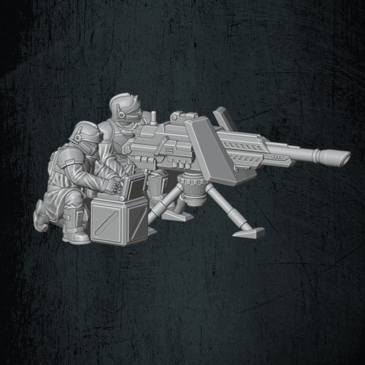 3D Printable Dragoon Laser Cannon Team by Quartermaster3D