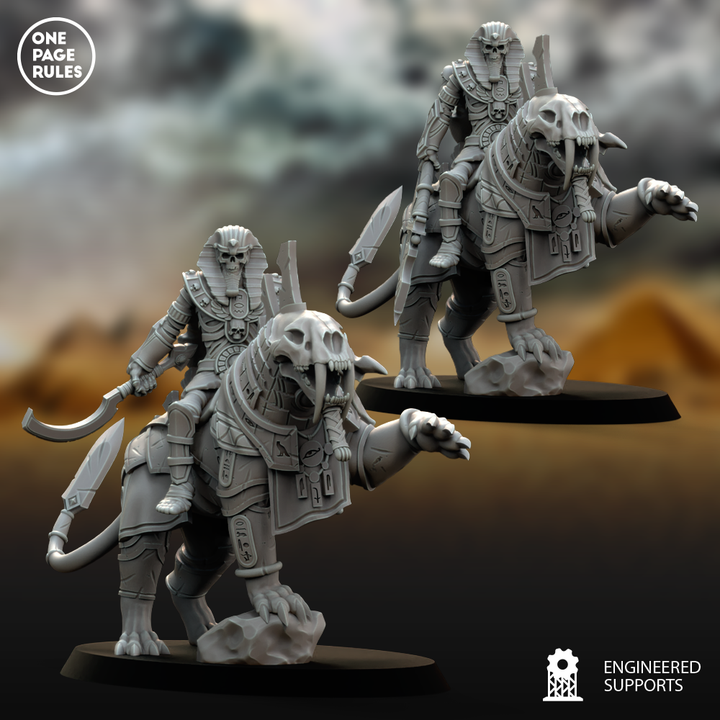 3D Printable Royal Champion on Royal Beast (Monarch) [King] - Mummified ...