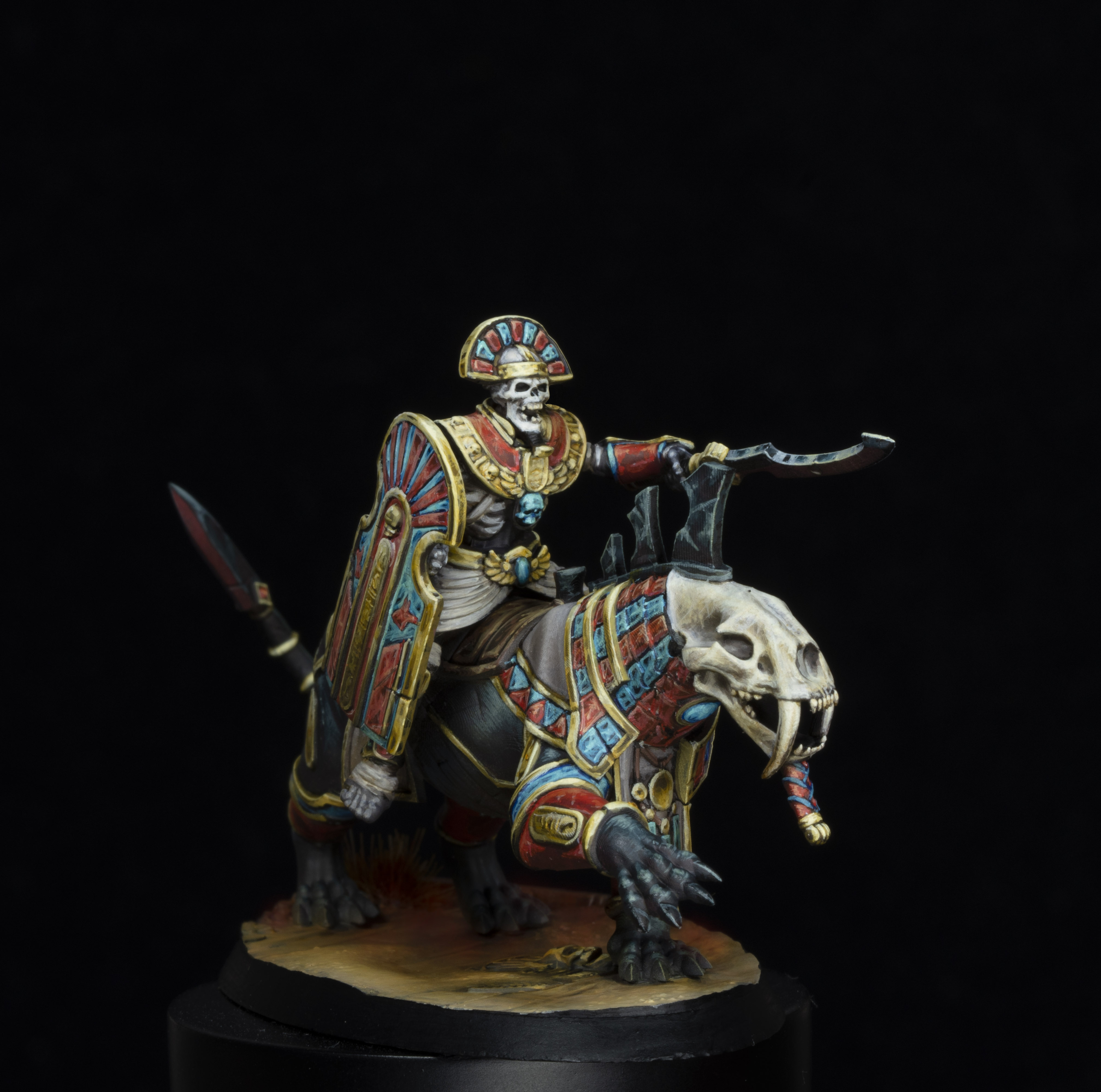 3D Printable Skeleton Beast Riders - Mummified Undead by One Page Rules