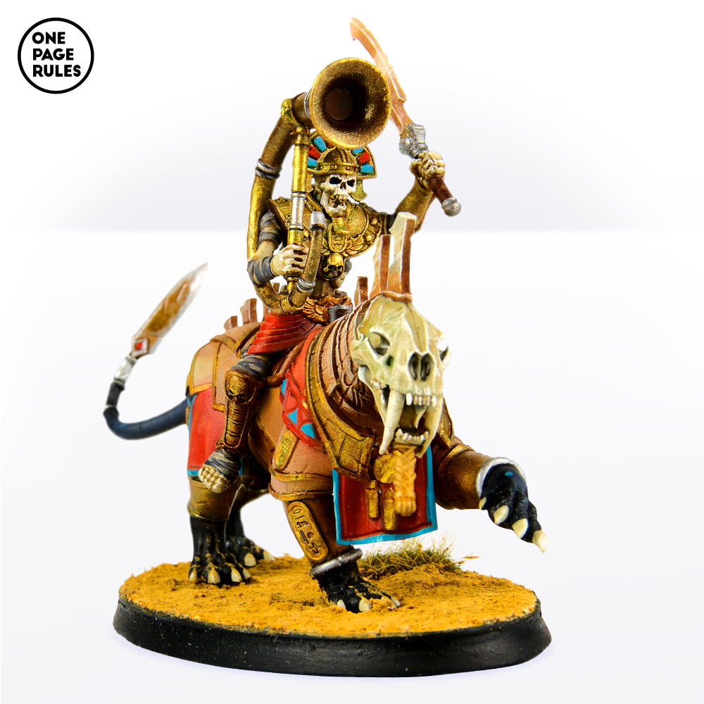 3D Printable Skeleton Beast Riders - Mummified Undead by One Page Rules