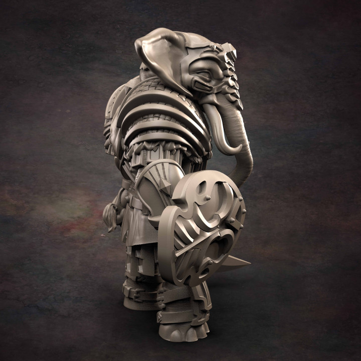 3D Printable Loxodon Fighter by Red Clay Collectibles 3D Printable Loxodon Fighter by Red Clay Collectibles