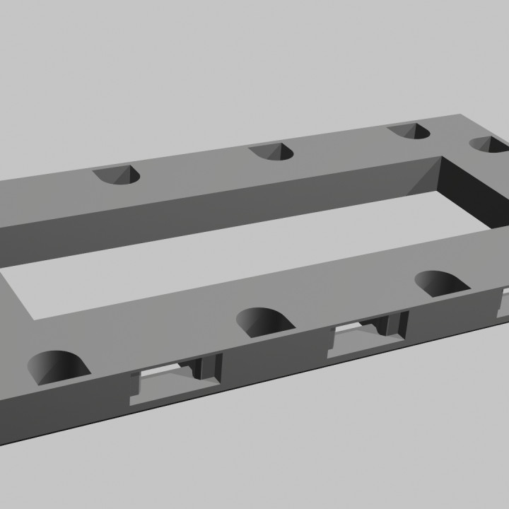 3D Printable Openforge Wall on Tile Bases and Risers by Devon Jones