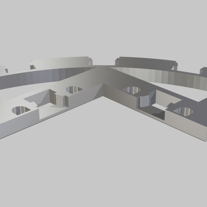 3D Printable Openforge Wall on Tile Bases and Risers by Devon Jones