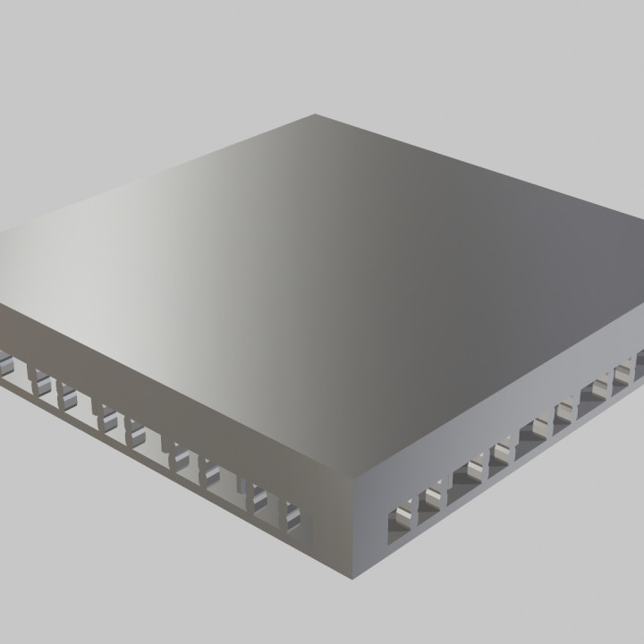 3D Printable Openforge Wall on Tile Bases and Risers by Devon Jones