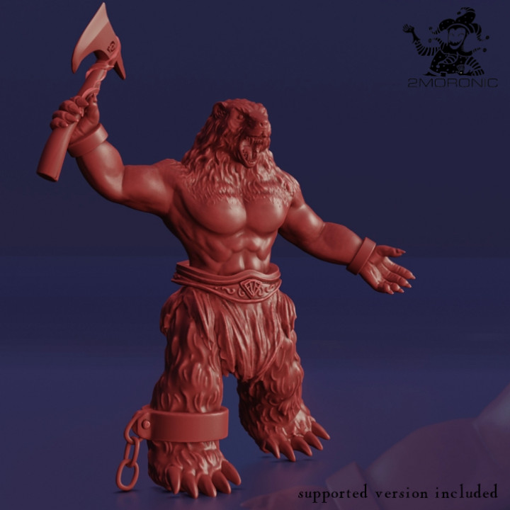 3D Printable Werebear – Medium Lycanthrope (1 inch/25 mm base, 1+ inch ...
