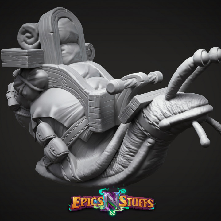 3D Printable Giant Snail Mount Variant 03 Miniature - Pre-Supported by ...