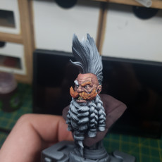 3D Printable Dwarf Mohawk Bust [Pre-Supported] by TytanTroll Miniatures