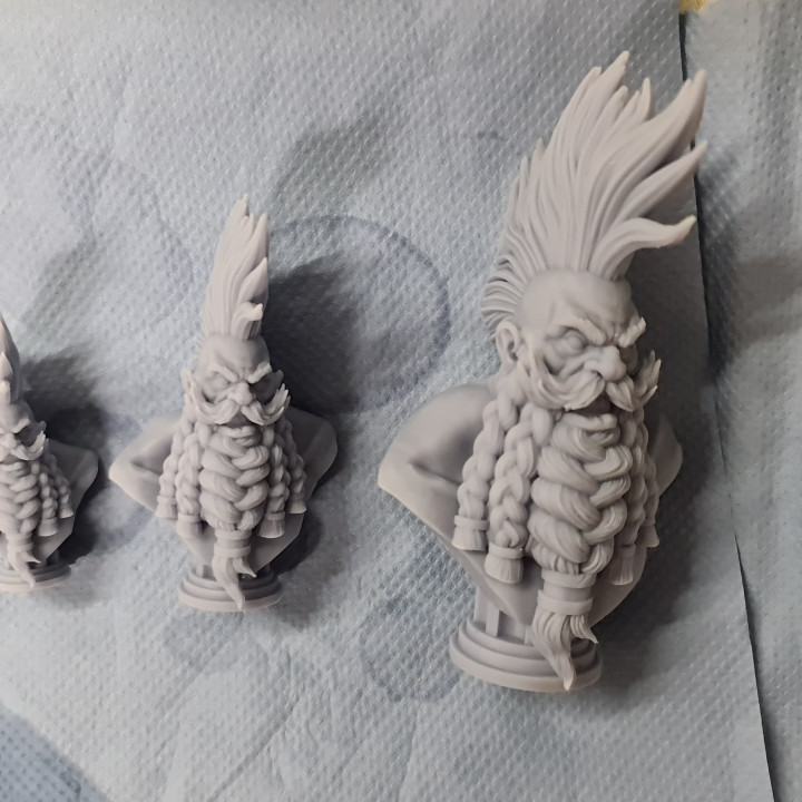 3D Print of Dwarf Mohawk Bust [Pre-Supported] by TytanTrollMiniatures