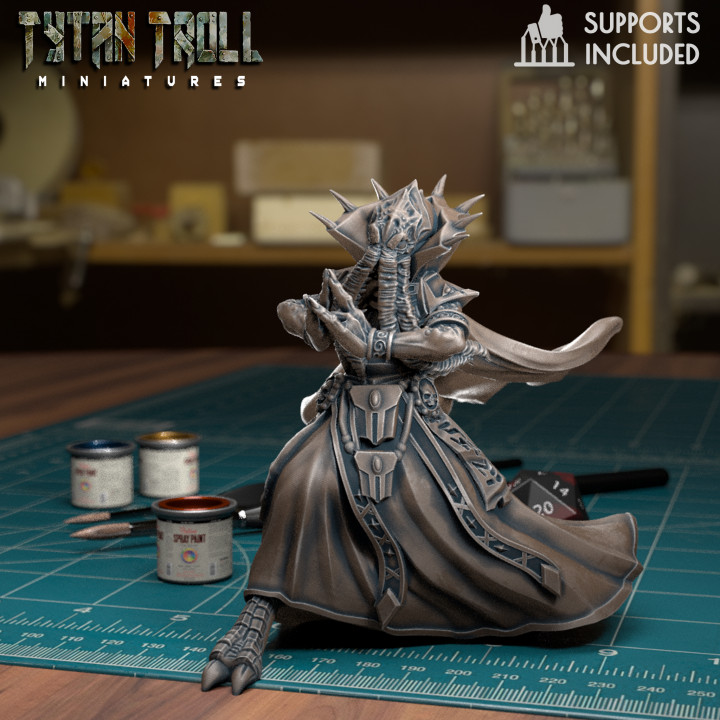 3D Printable BrainFlayer Pack [Pre-Supported] by TytanTroll Miniatures