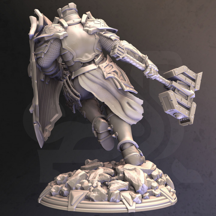 3D Printable Holy Paladin - Cardioth by DM Stash
