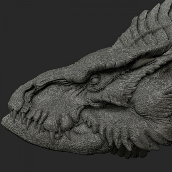 3D Printable highly Detailed Dragon Head . by 3DprintingRealms