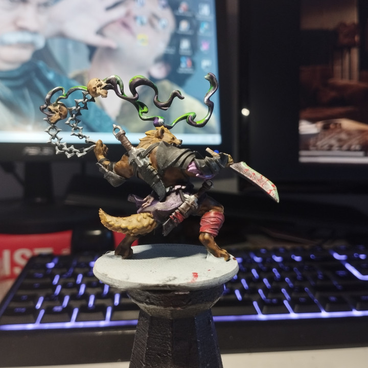 3D Print of Gnoll Flind by patrickweidner