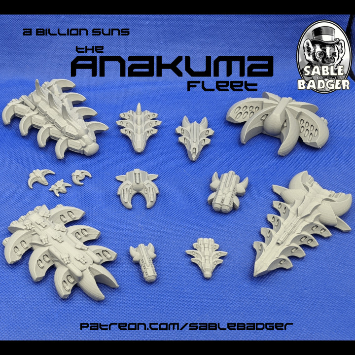 3D Printable A Billion Suns - The Anakuma Fleet of Spaceships by ...