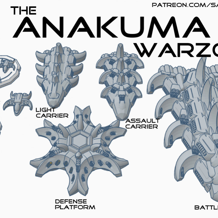 3D Printable A Billion Suns - The Anakuma Fleet of Spaceships by ...